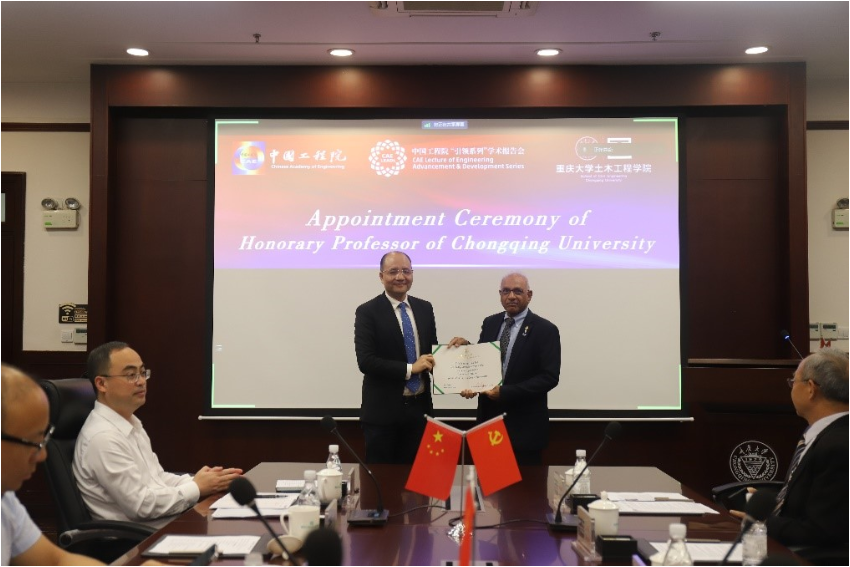 CQU holds the Appointment Ceremony of Honorary Professor J.N. Reddy (a ...